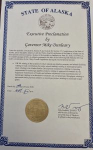 Dunleavy signs proclamation for another special session on gasline ...